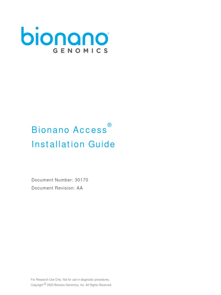 Bionano Access Installation Guide | PDF | World Wide Web | Internet & Web