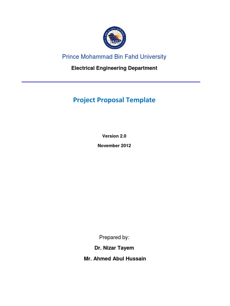 Electrical Engineering Project Proposal Template | PDF | Specification ...