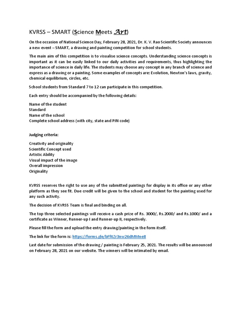 Visualising Science Concepts: An Art Competition for Students to ...