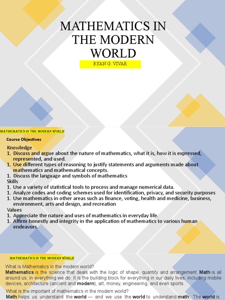 Mathematics: Patterns in Modern Life | PDF | Pattern | Mathematics