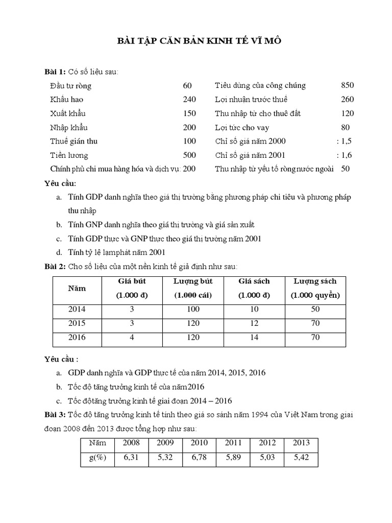 (123doc) Bai Tap Kinh Te Vi Mo | PDF