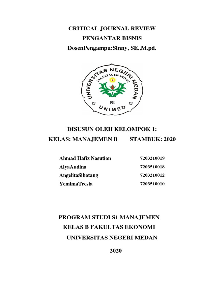 CJR Pengantar Bisnis Kelompok 1 | PDF | Karier & Perkembangan