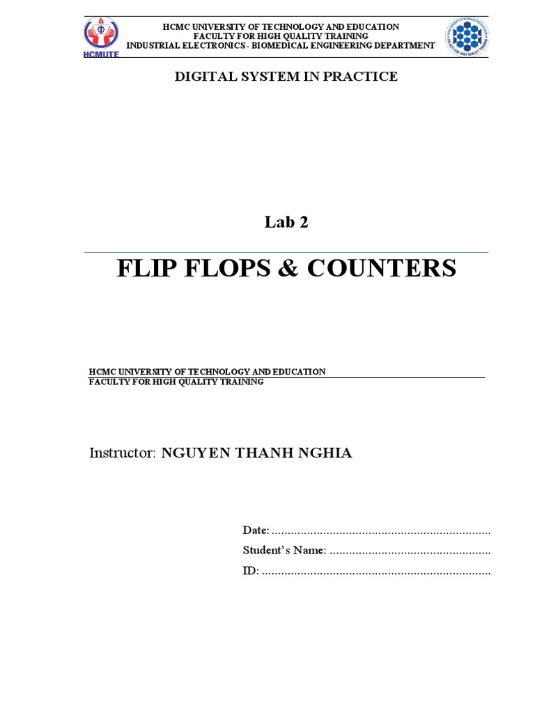 Lab 2 - Flip Flops and Counters | Download Free PDF | Logic Gate ...
