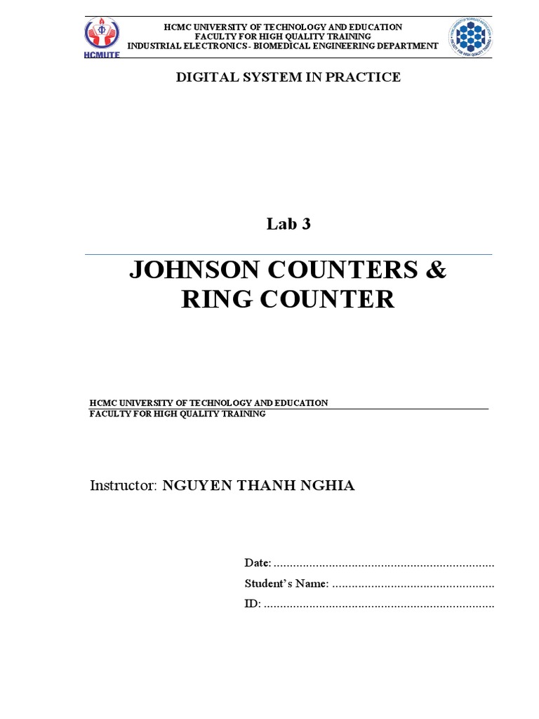 Johnson and Ring Counter Lab Guide | PDF | Power Electronics | Electronics