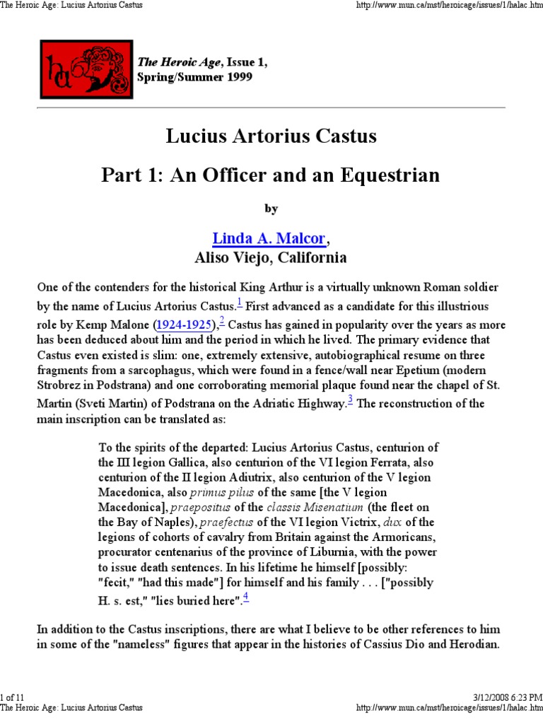 Lucius Artorius Castus | PDF | Ancient Europe | Ancient Rome