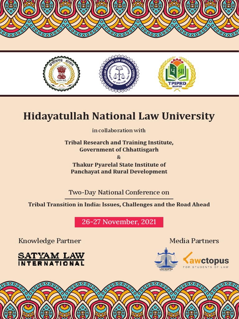 Hidayatullah National Law University: Knowledge Partner Media Partners ...
