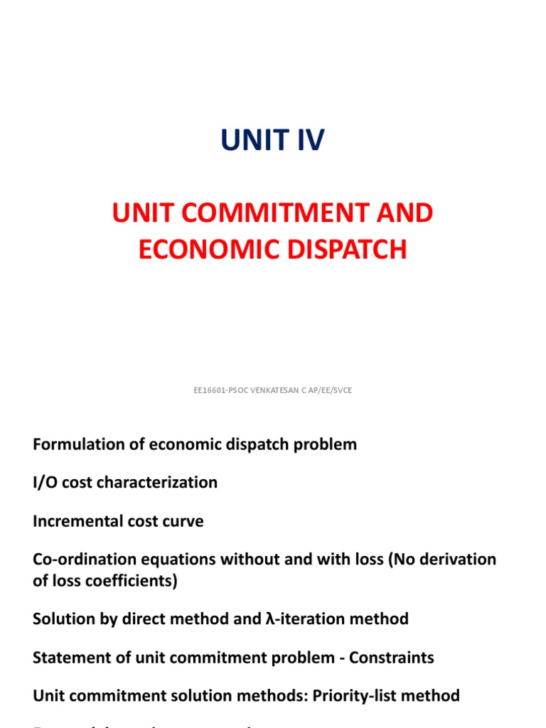 PSOC-Unit-IV UC & ED | Download Free PDF | Dynamic Programming | Mathematical Optimization