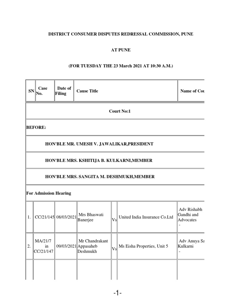 Sample of The Cause of The Court | PDF