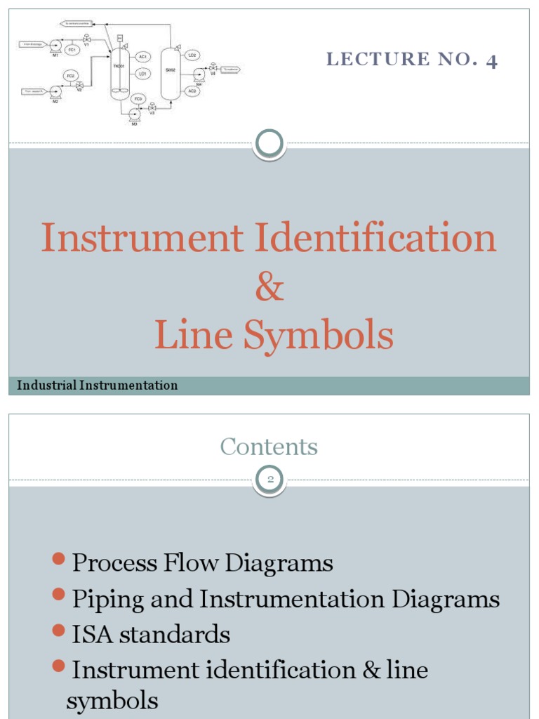 Lecture 4 - ISA Standards and Line Symbols | PDF | Instrumentation | Valve