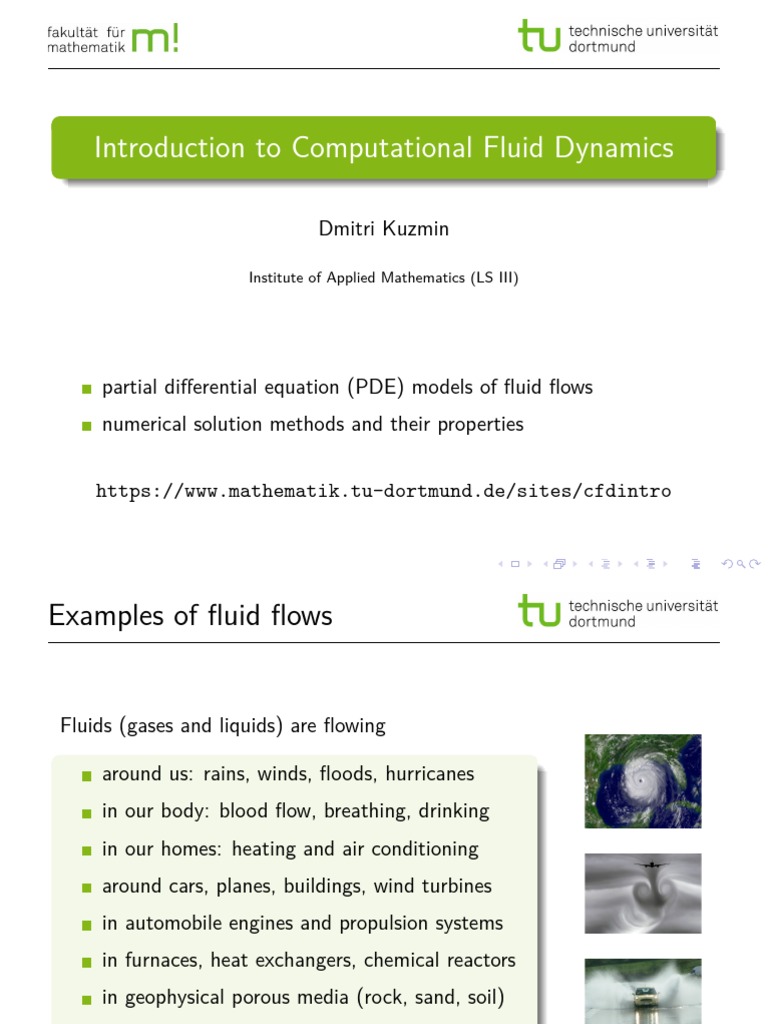 Introduction To Computational Fluid Dynamics: Dmitri Kuzmin | PDF | Computational Fluid Dynamics ...