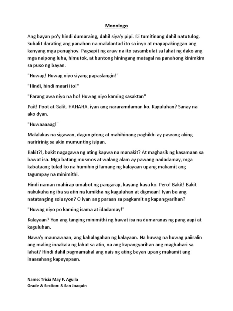 Monologo | PDF