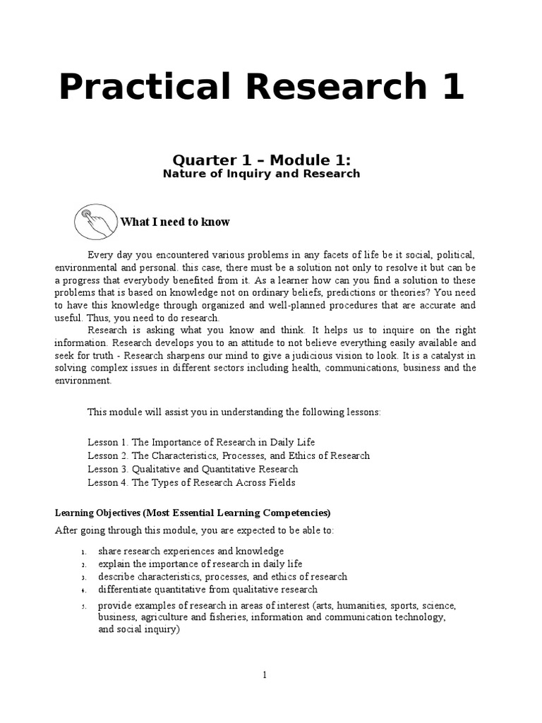 Practical Research 1 LAS | PDF | Qualitative Research | Quantitative ...