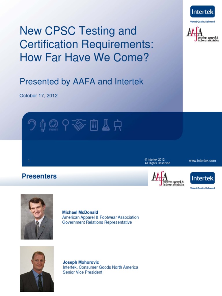 New CPSC Testing and Certification Requirements: How Far Have We Come ...