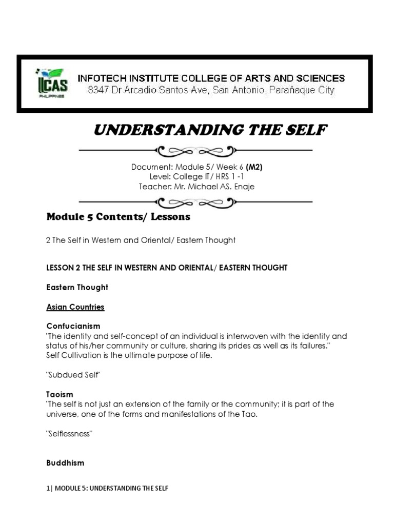 Understanding The Self Module 5 | PDF