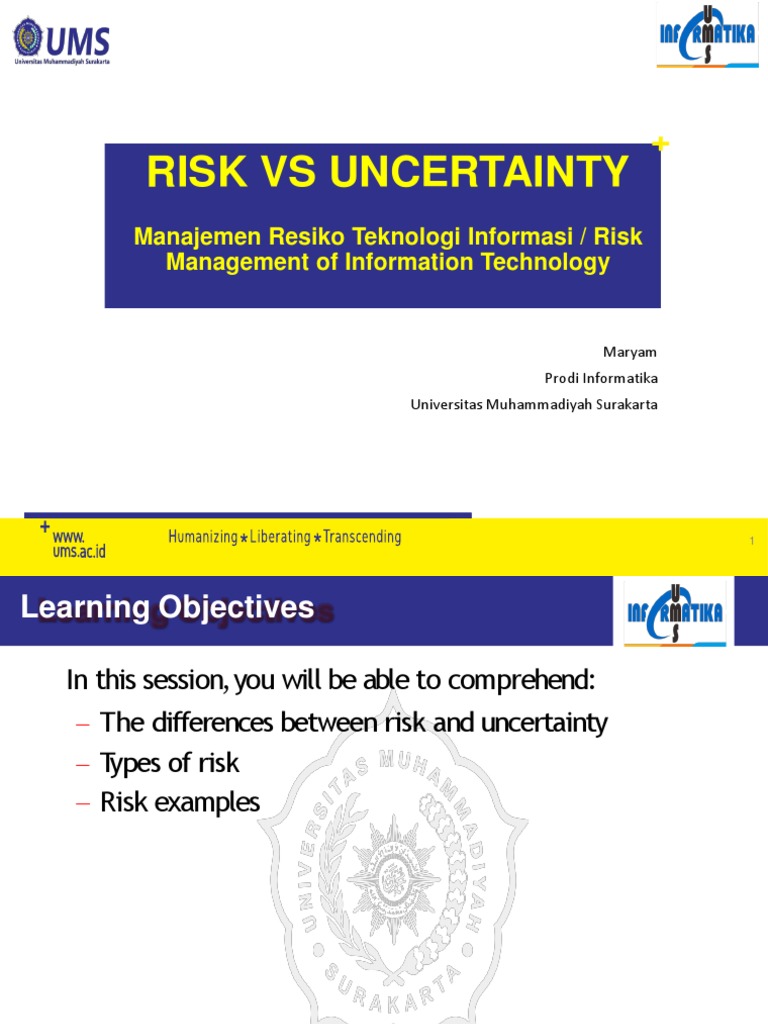Risk VS Uncertainty | PDF | Risk | Uncertainty