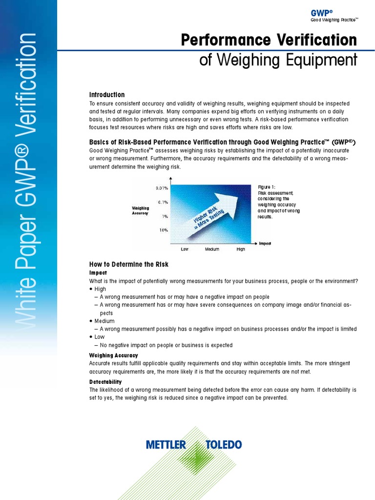 GWP Verification White Paper - Performance Verification | PDF | Risk ...