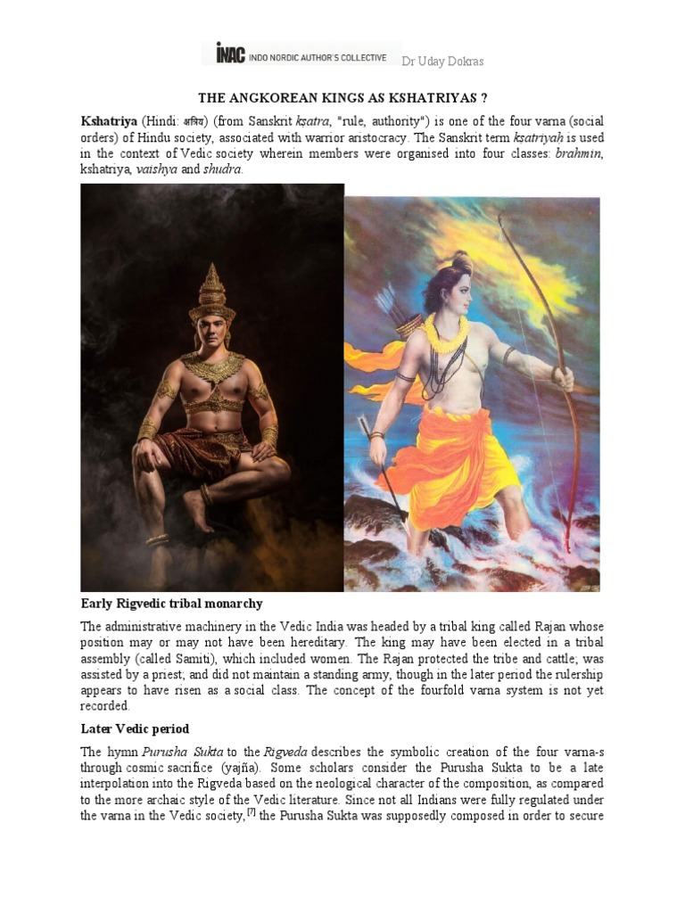 The Angkorean Kings As Kshatriyas | PDF | Ancient India