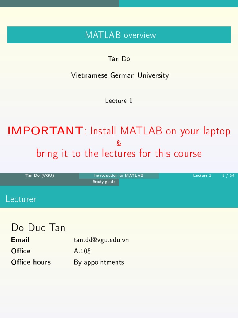 Matlab For Beginners (Chap 1) | PDF | Sine | Trigonometric Functions