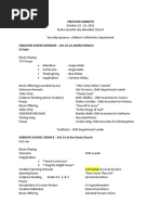 Divine Service Program | PDF | Hymns | Prayer