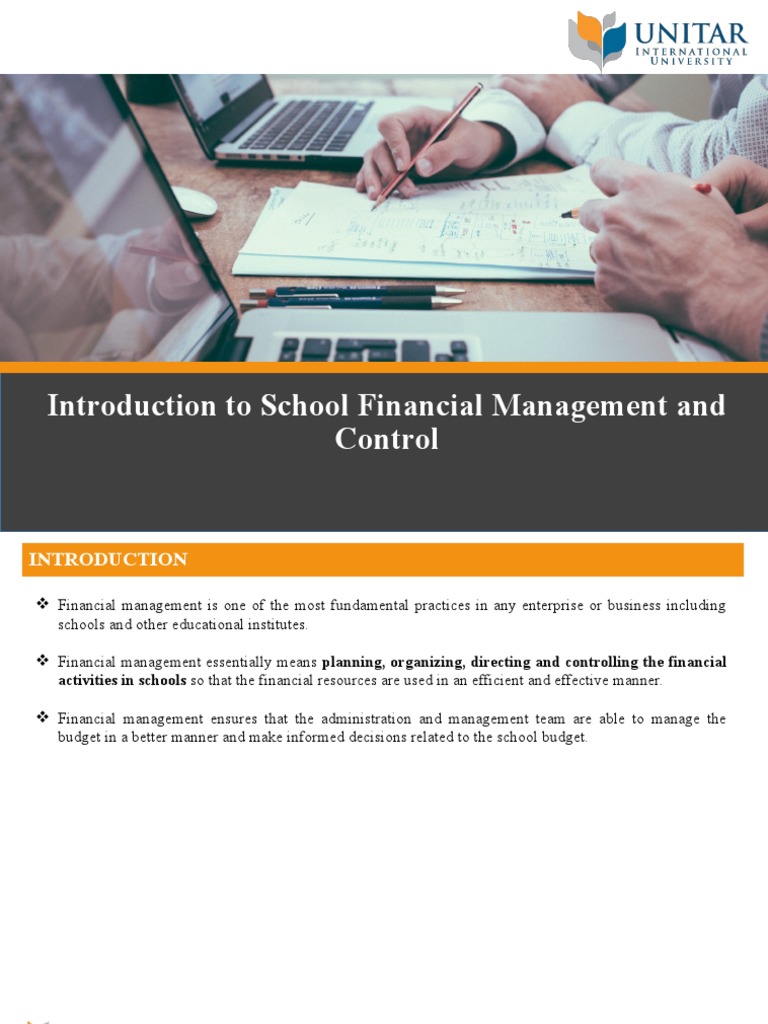 t1 - Introduction of School Financial Management | PDF | Expense | Banks