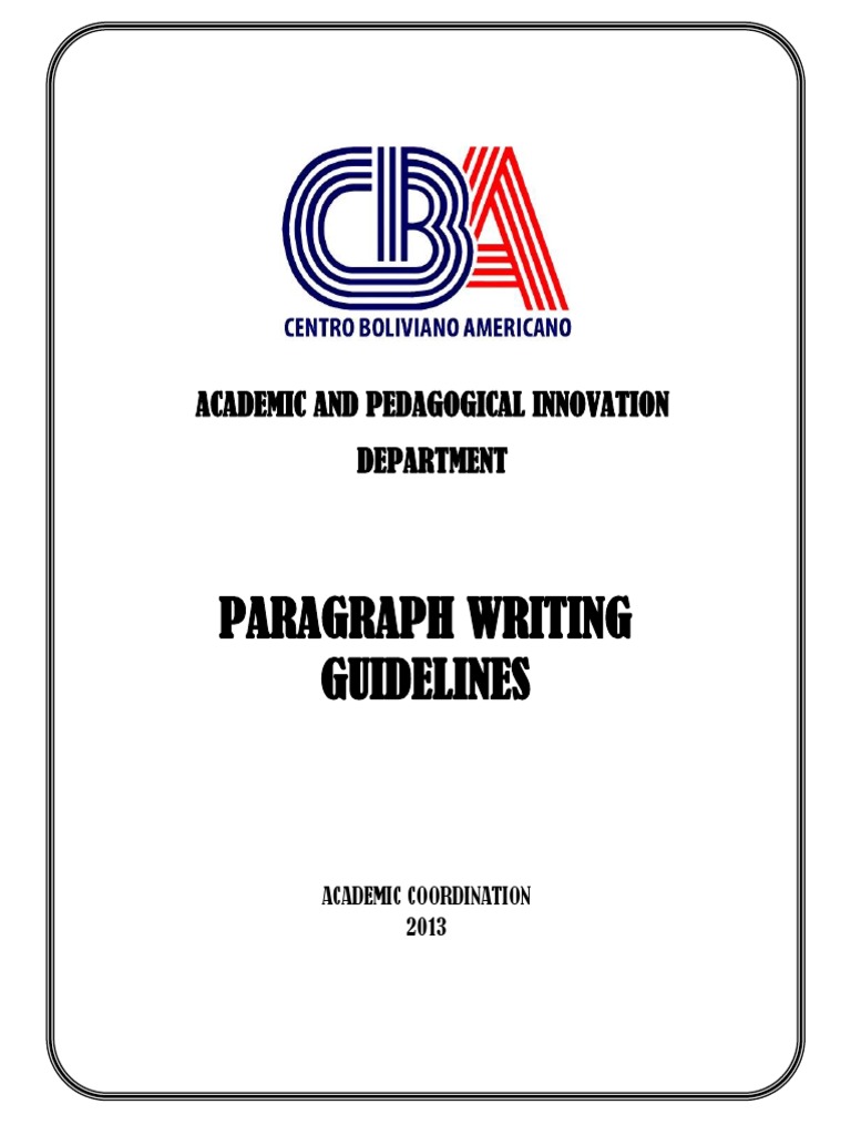 Paragraph Writing Guidelines For Intermediate Level | PDF | Paragraph ...