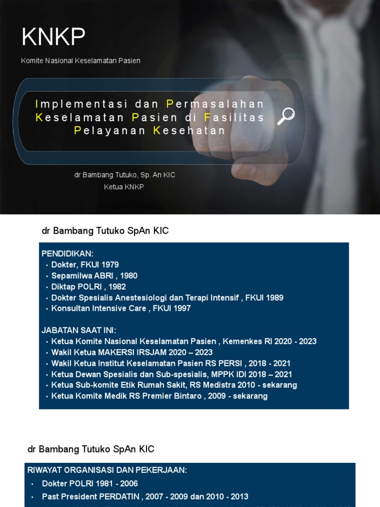 Keselamatan Pasien - Ketua KNKP Revisi | PDF