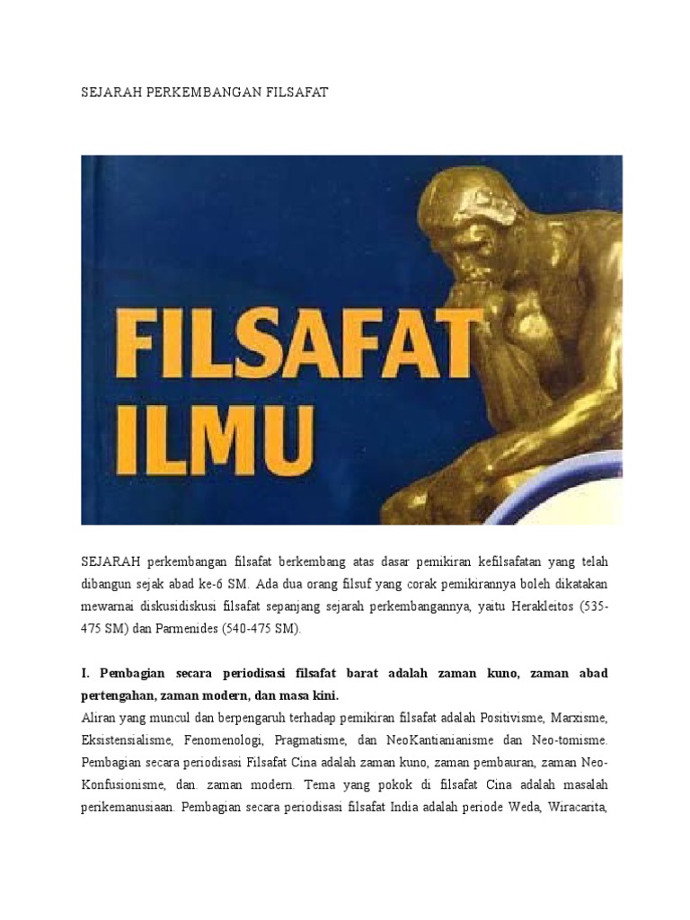 Sejarah Perkembangan Filsafat Barat | PDF
