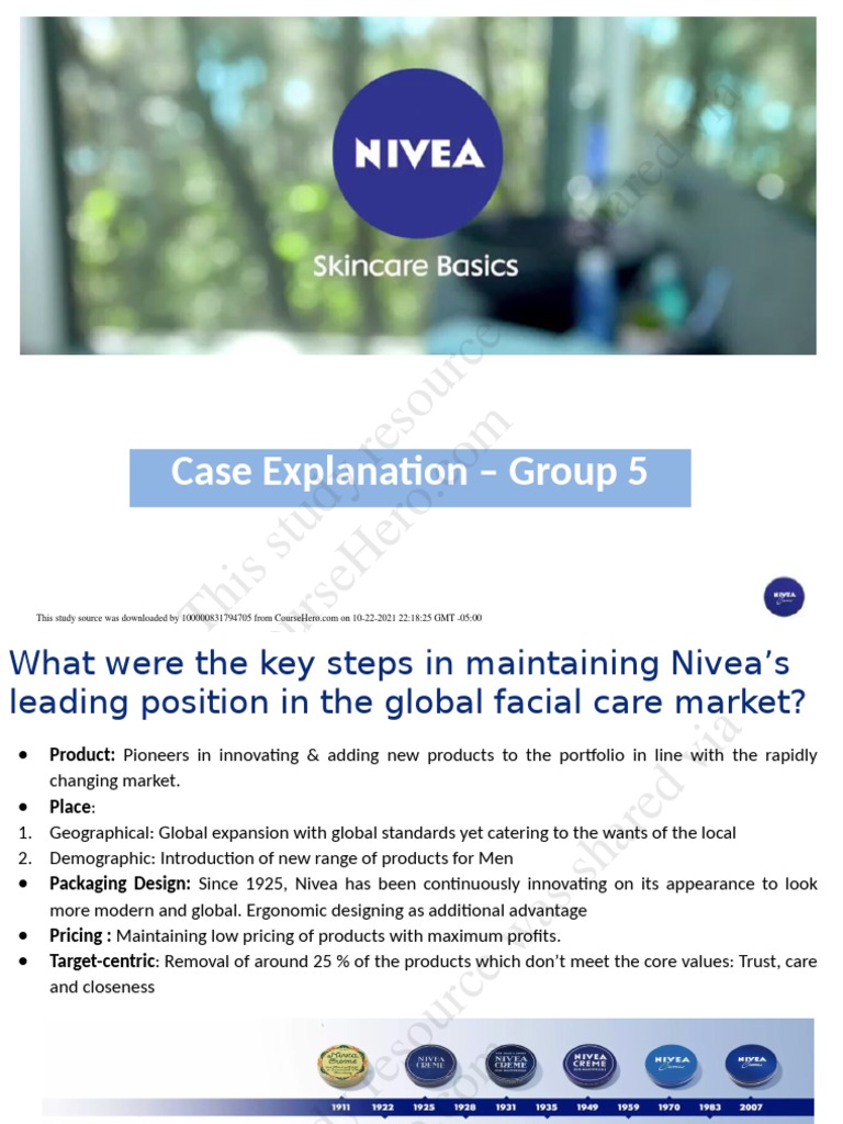 Nivea's Strategies for Maintaining Leadership in the Global Facial Care ...