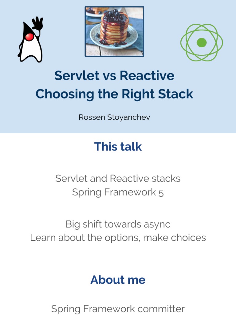 Servlet Vs Reactive Choosing The Right Stack Qcon SF | PDF | Spring ...
