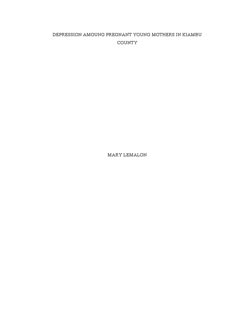 Lemalon Proposal 16 Dec 2020 | PDF | Major Depressive Disorder | Mental ...