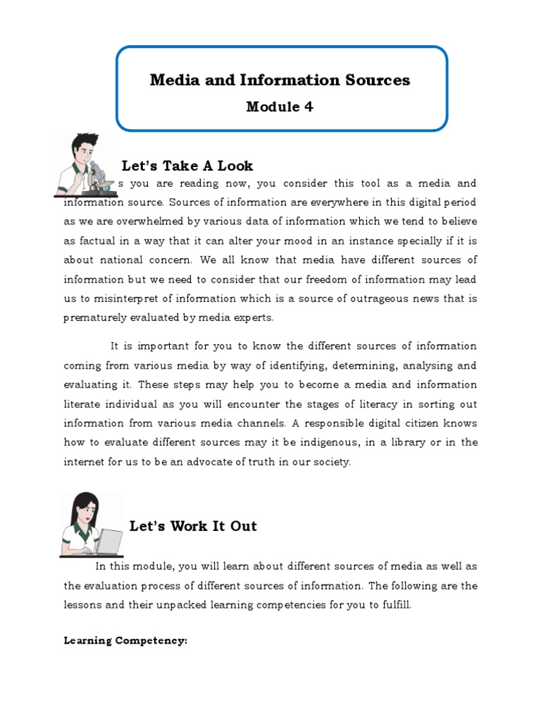 Evaluating Media and Information Sources | PDF | Mass Media | Information