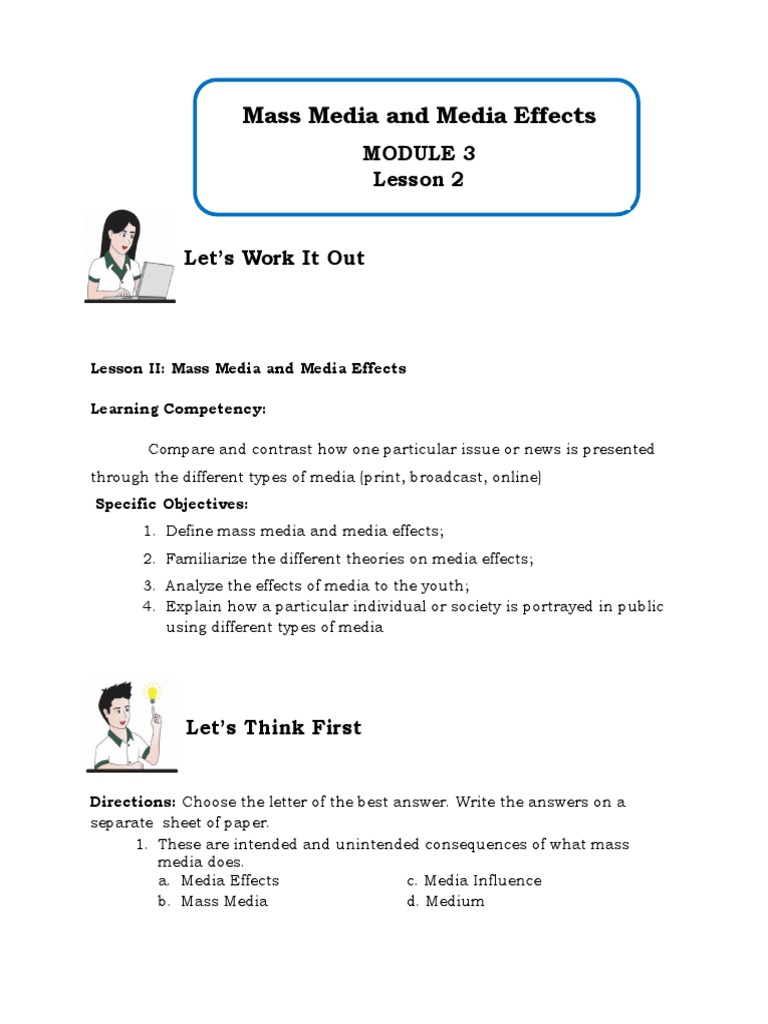 Mass Media and Media Effects: Lesson 2 | PDF | Mass Media | Propaganda