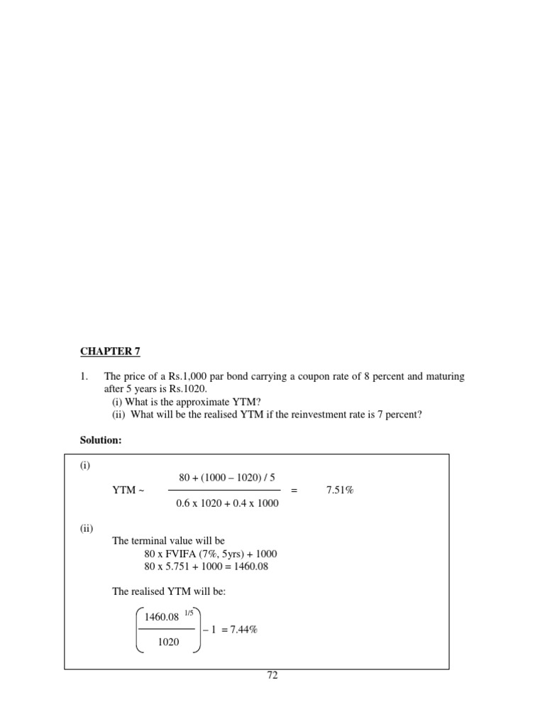Bond Valuation Problems and Solutions | PDF | Bonds (Finance) | Stocks