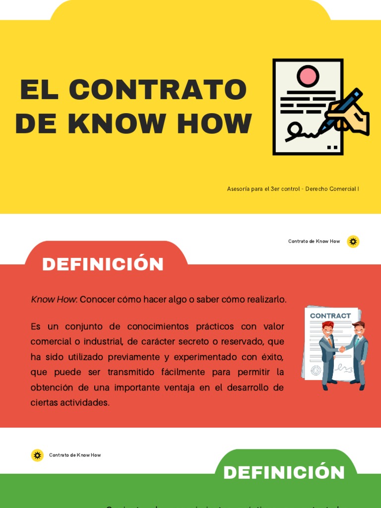 Contrato de Know How: Definición y Elementos | PDF | Negocios | Derecho