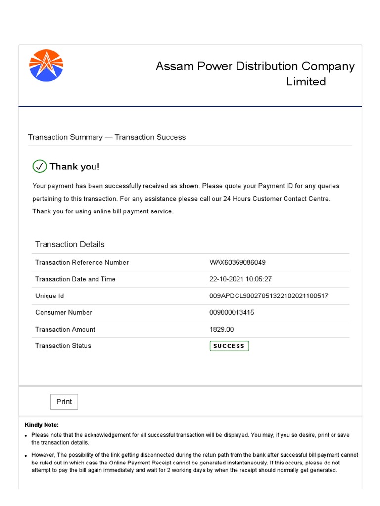 APDCL - Instant Bill Payment | PDF