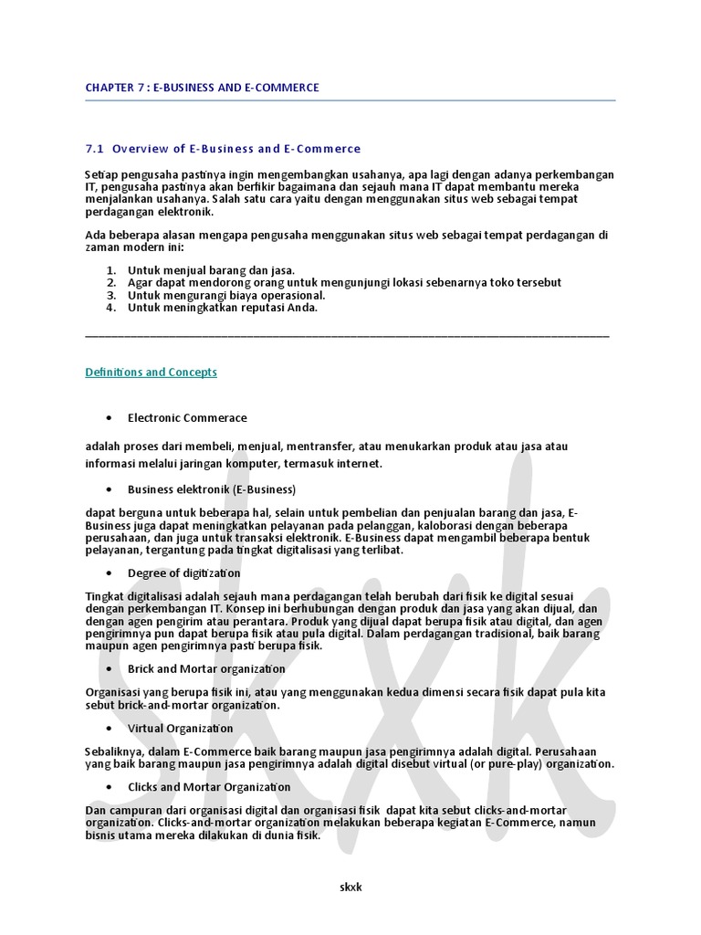 Chapter 7: E-Business and E-Commerce | PDF