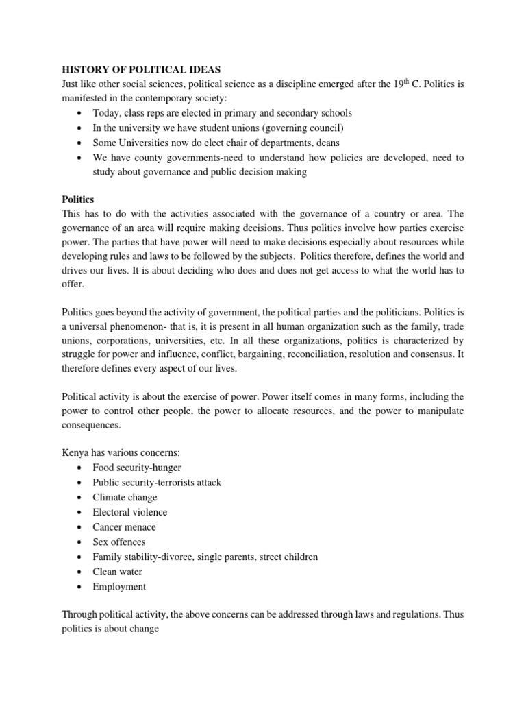 Evolution of Political Ideas in Society | PDF | Political Science | Science