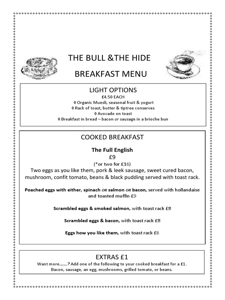 Breakfast Menu Online | PDF