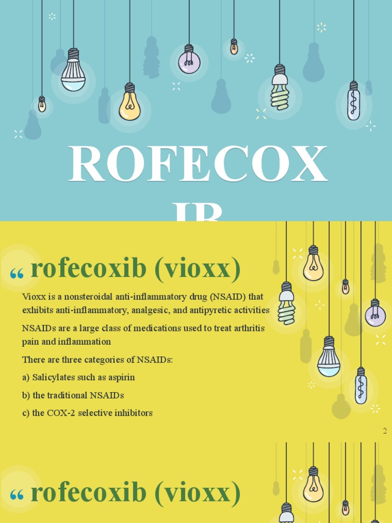 ROFECOXIB | PDF | Nonsteroidal Anti Inflammatory Drug | Medical Specialties