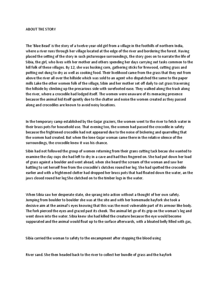 The Blue Bead Summary | PDF