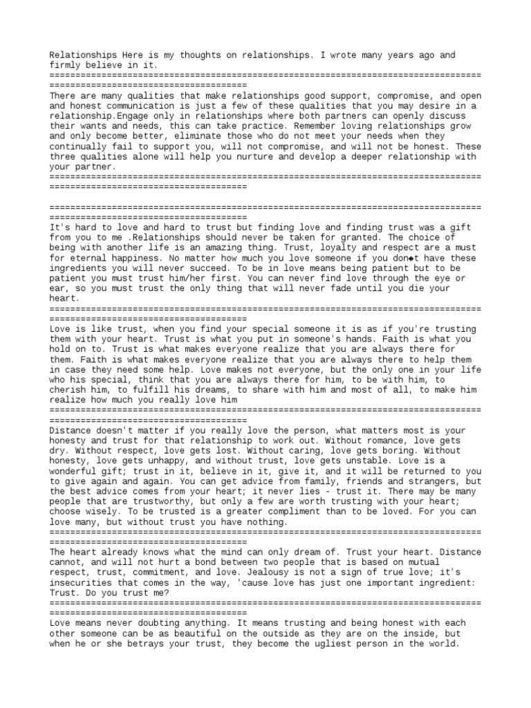 Trust Format-1 | PDF | Love