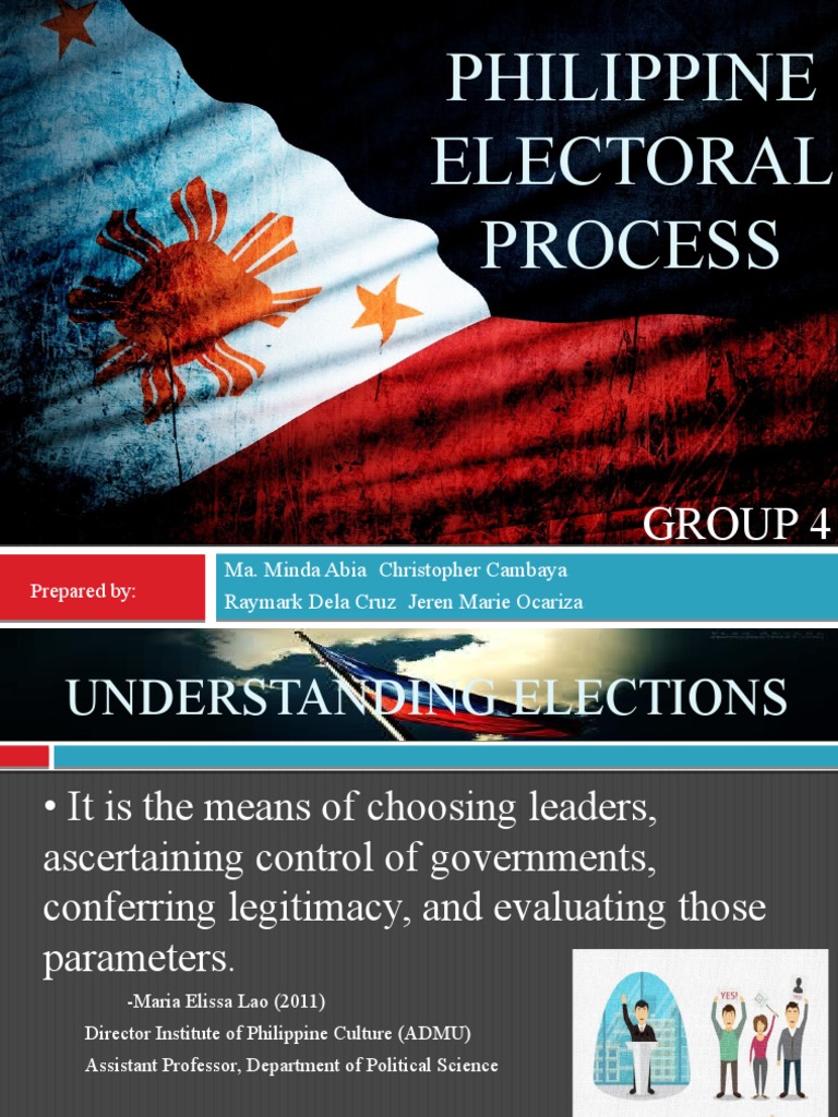 Philippine Electoral Process: Group 4 | PDF | Voting | Elections