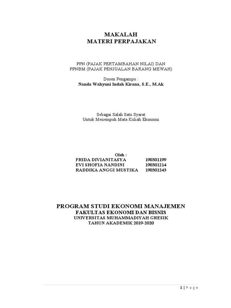 PPN dan PPNBM: Konsep dan Penerapan | PDF