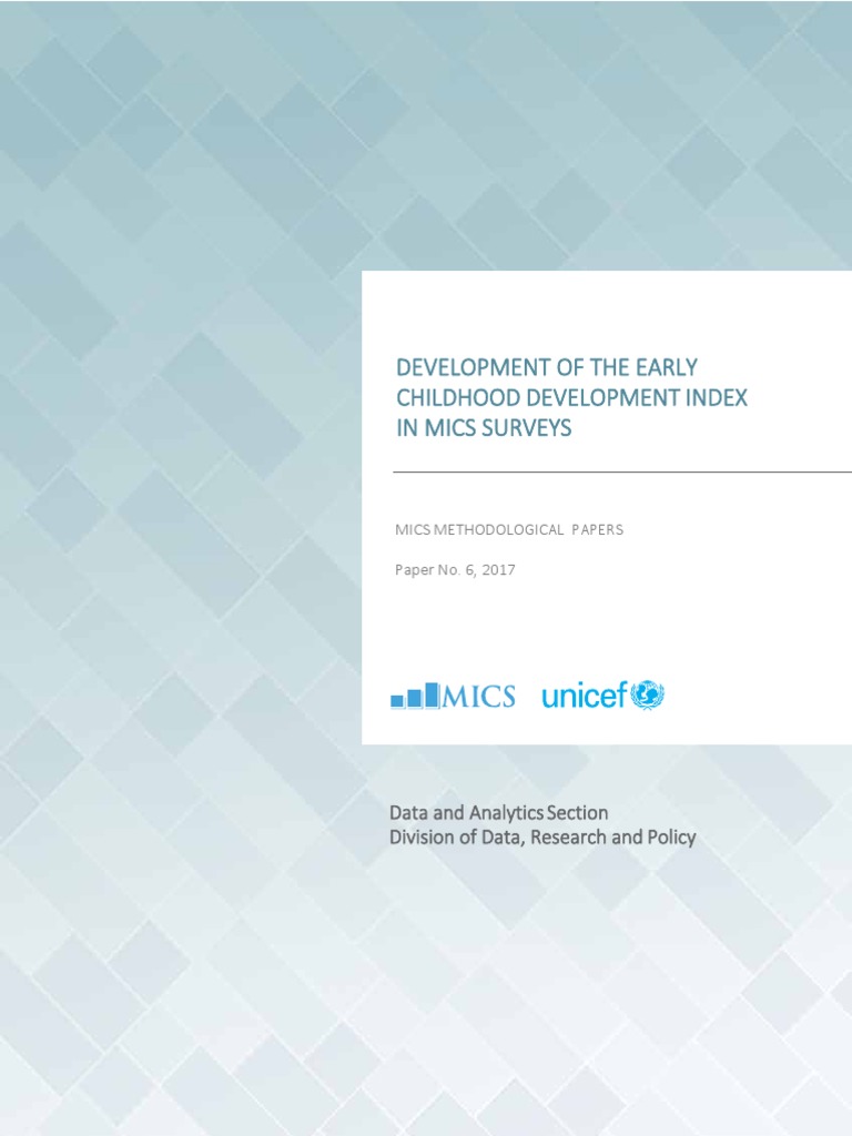 Development of Child Development Index-MICS Chiam | PDF | Psychometrics ...