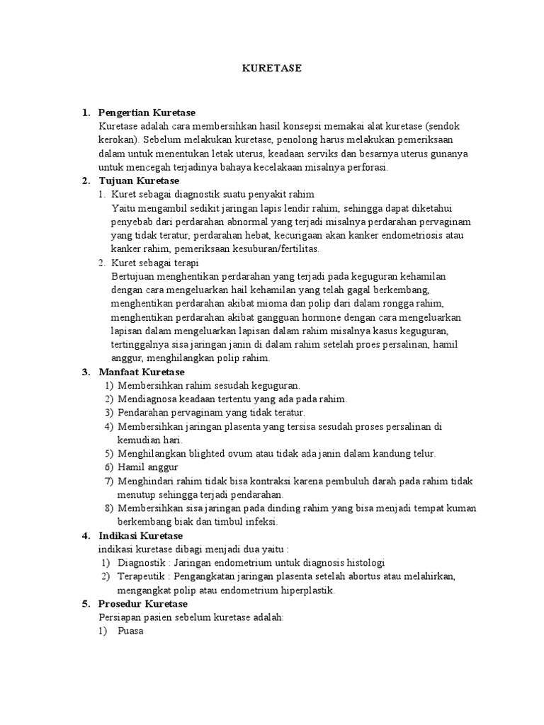 Materi KURETASE | PDF