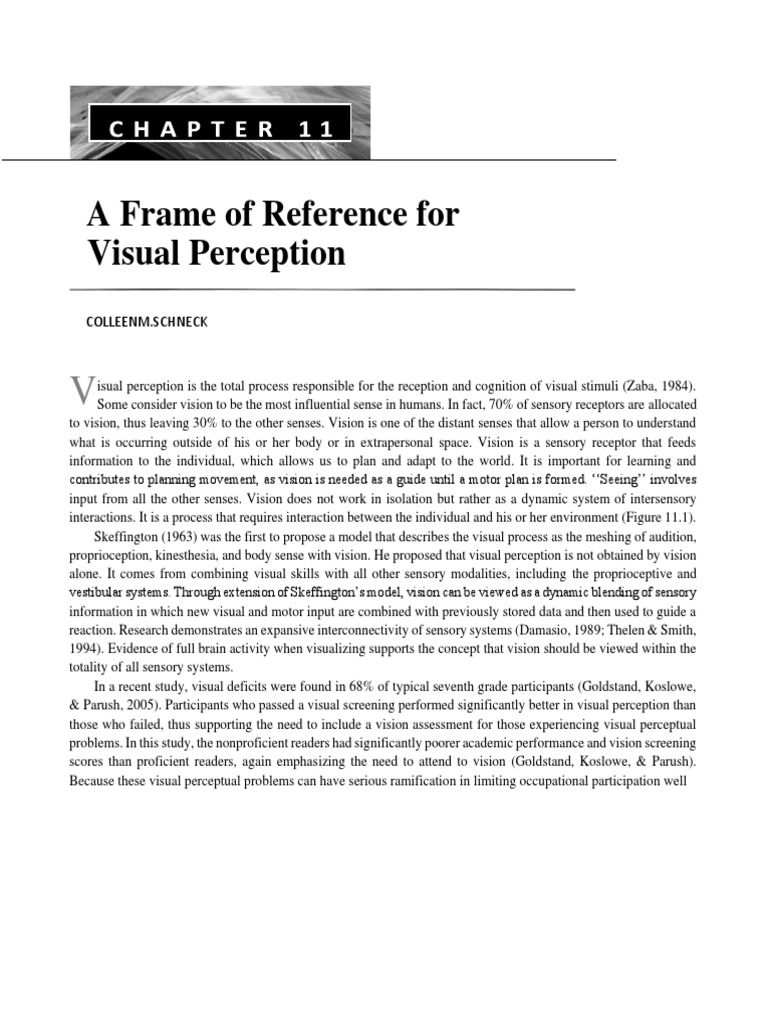 A Frame of Reference For Visual Perception | PDF | Perception | Memory