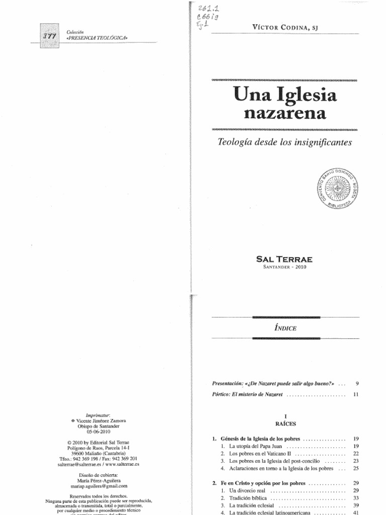 Una Iglesia Nazarena Victor Codina | PDF