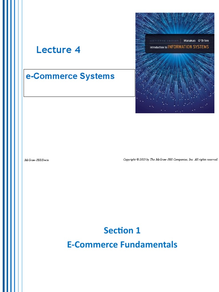 E-Commerce Systems: Mcgraw-Hill/Irwin | PDF | E Commerce | Online Shopping