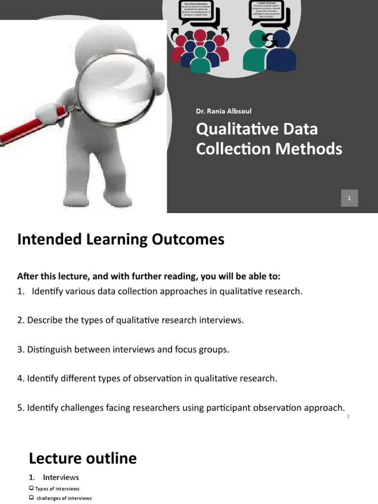Qualitative Data Collection Guide | PDF | Focus Group | Interview
