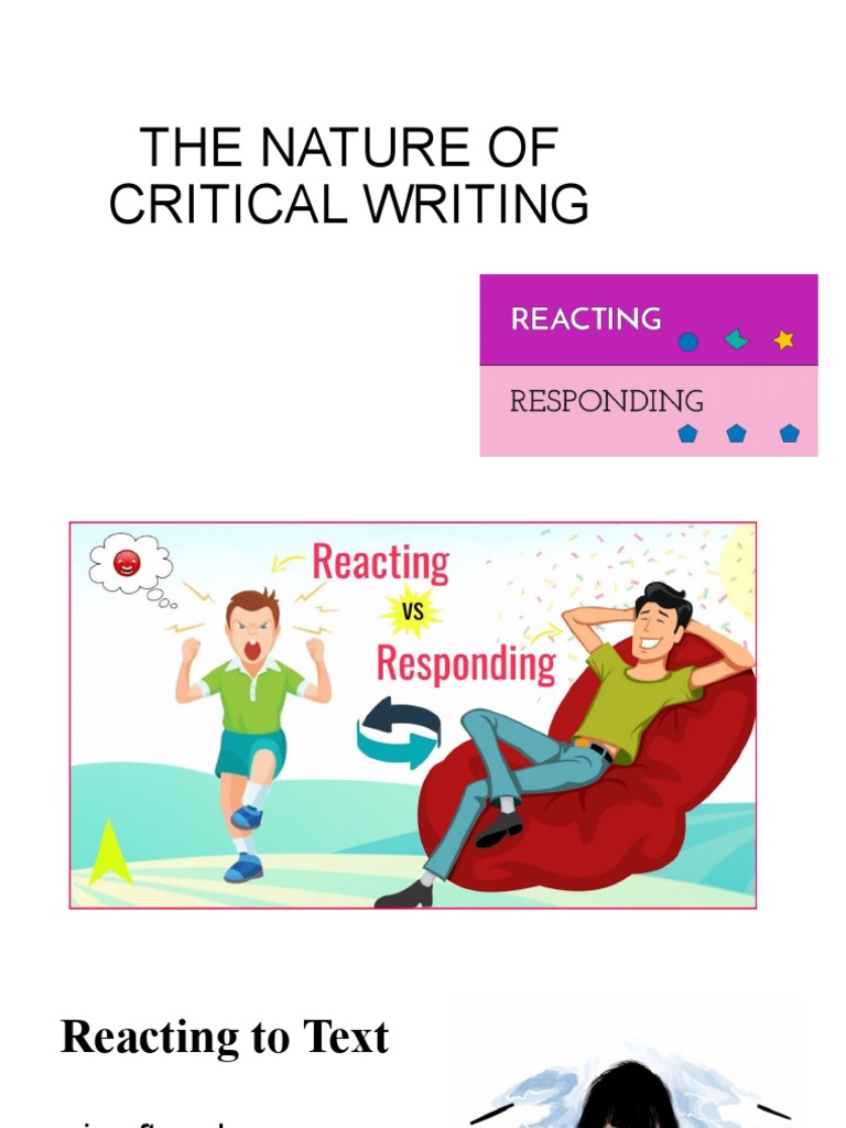 The Nature of Critical Writing | PDF